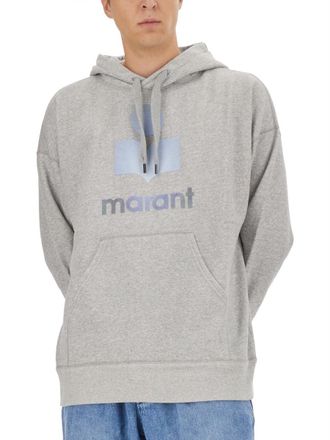 Isabel Marant Cotton-Blend Relaxed Fit Sweatshirt - Gray