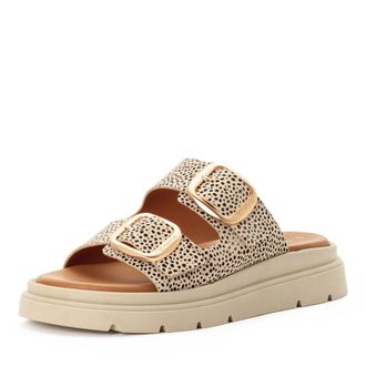 Tamaris Damen Pantolette mit Keilabsatz beige (BEIGE Comb), 39