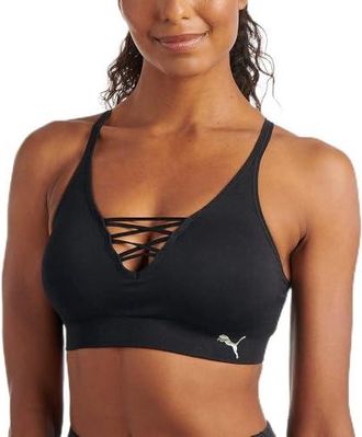 Puma Seamless Bra Soutien-Gorge de Sport, Opaque, métal, Taille XL Femmes