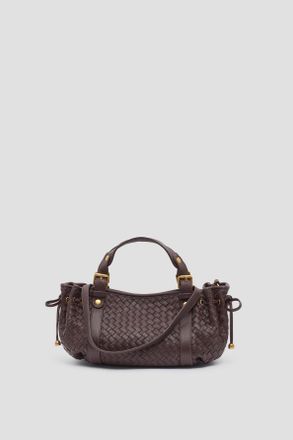 Gerard Darel Mini sac &agrave; main en cuir tress&eacute; - 12H - Bordeaux