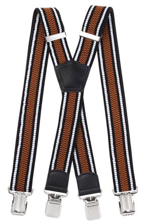 Miobo Hosentr&auml;ger HTX03 - X gestreift braun - One Size