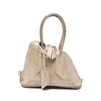 The Attico Mini Sant Ambroeus Snakeskin-effect Asymmetric Tote Bag
