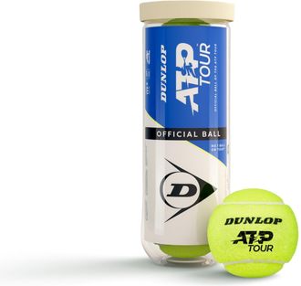 Dunlop Tennisball ATP Tour - f&uuml;r Sand, Hartplatz und Rasen (3 B&auml;lle)
