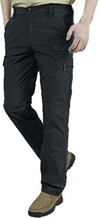 Generic Pantalon de jogging long et l&eacute;ger pour homme - Pantalon de sport avec plusieurs poches - Pantalon de loisirs vintage - Pantalon de travail a&eacute;r&eacute; - Coup