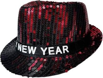 Generic Chapeau &agrave; paillettes pour homme et femme - Multicolore &agrave; paillettes - Chapeau cylindrique brillant - Costume de Venise - Accessoire de d&eacute;coration pour