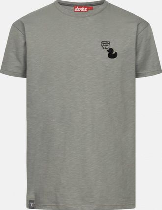 Derbe Derbe T-Shirt What The Duck Herren Grau GOTS Organic