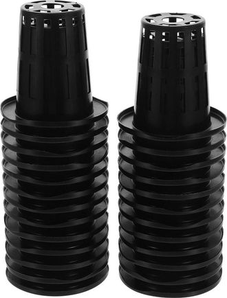 Hemobllo Kunststoff Hydroponik Pflanzt&ouml;pfe 70mm 100 St&uuml;ck Netzbecher f&uuml;r Hydrokultur und Anzucht von Balkonpflanzen und Gem&uuml;se