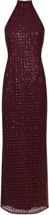Rotate Robe cintr&eacute;e dos nu &agrave; perles et sequins