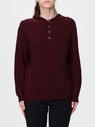 Dondup Geripptes Jersey-Top mit hohem Kragen und Schulterkn&ouml;pfen