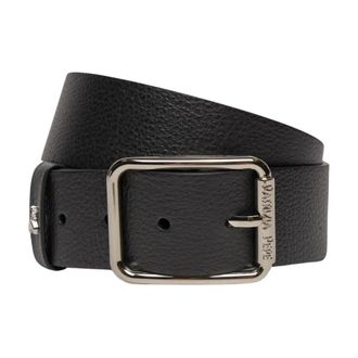 Patrizia Pepe Rechteckiger Lederg&uuml;rtel mit goldener Schnalle - - Accessories - Damen - Schwarzk - M