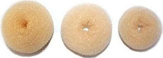 Generic Ensemble de 3 Femmes Cheveux Chignon Donut Maker Bague Style Buns Donut Shaper Chignon Ancien - 1 Grand + 1 Moyen + 1 Petit - Beige Portable et UtileD