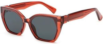 Generic Lunettes De Soleil De Vacances &Agrave; Monture Carr&eacute;e For Hommes Et Femmes, Lunettes De Soleil De Sport For(Red)