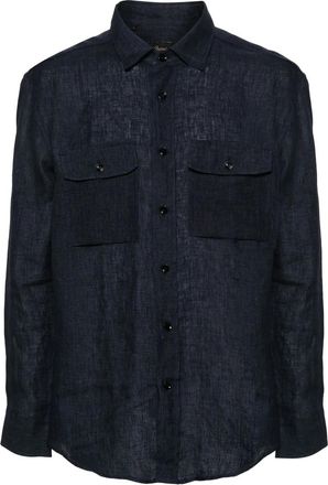 Brioni Button-up Linen Shirt