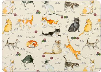 Madeleine Floyd Cats Platzdeckchen aus Kork, 4 St&uuml;ck