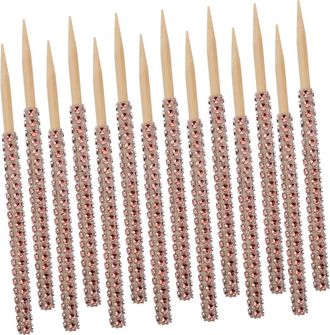 Garneck 128 STK Apfelst&auml;bchen kompakter Apfelstock kompakter Candy-Stick weihnachtsdeko Dekoration Weihnachten Weihnachtss&uuml;&szlig;igkeit Obst Werkzeug zur Herstellu