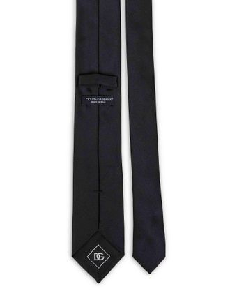 Dolce & Gabbana Mens Tie Martini Black Silk Satin Ties & Bow