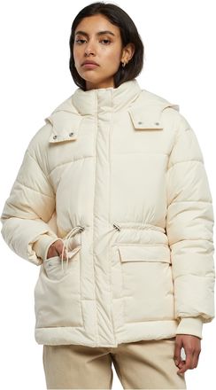 Urban Classics Damen Ladies Waisted Puffer Jacket whitesand, 4XL