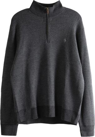 Polo Ralph Lauren pull zippé à col montant - Gris