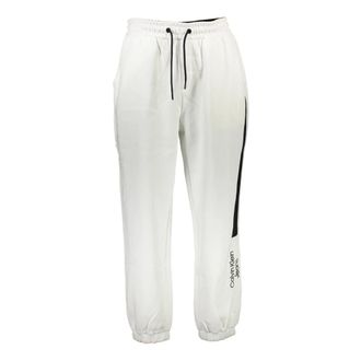 Calvin Klein Homme, Pantalons, Blanc, Taille: L Pantalon de sport blanc pour homme avec &eacute;lastique