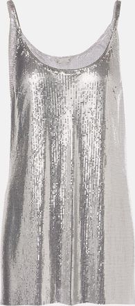 Paco Rabanne Top aus Metall-Mesh