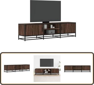 vidaXL Vidaxl - TV-Schrank Eichen-Optik 160x35x41 cm Holzwerkstoff und Metall