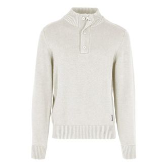 Bomboogie Homme, Pulls, Blanc, Taille: XL Pull &agrave; Col Montant avec Boutons