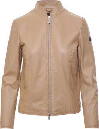 Peuterey Femme, Vestes, Beige, Taille: 36 FR Lover Leather Jacket