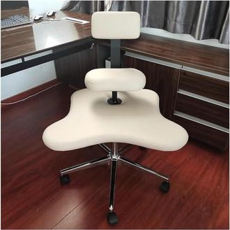 Generic Chaise de bureau à pieds croisés avec rotation à 360°, tabouret de méditation réglable pour sasseoir, chaise ergonomique pour adultes, chaise de burea