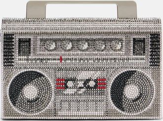 Judith Leiber Henkeltasche Soft Boom Box mit Kristallen