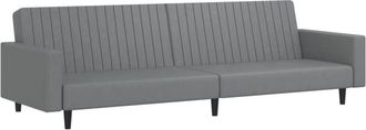 vidaXL Schlafsofa 2-Sitzer Grau Kunstleder vidaXL