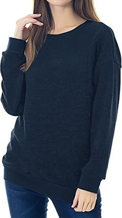 Smallshow Sweat-Shirt dallaitement Toison, Manches Longues, Pull-Over dallaitement Maternel Tops M Denim Blue