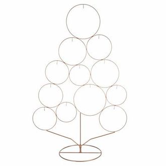 Villa D'Este Home Tivoli Weihnachtsbaum aus Eisen, H&ouml;he 82 cm, 18 Haken, Gold, Xmas