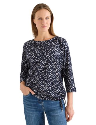 Cecil Shirt mit Minimal Print universal Blue XXL