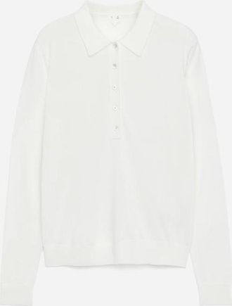 Arket Polostrickhemd -Wei&szlig;