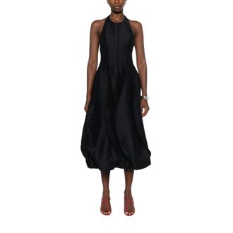 R&oacute;he Femme, Robes, Noir, Taille: 38 FR Robe &agrave; dos nu drap&eacute;