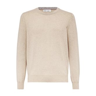 Brunello Cucinelli Pull en Cachemire - Homme - Pulls - Beige - Taille: L