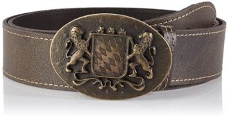 Werner Trachten Unisex Gürtel Trachtengürtel, Gr. 100 cm, Braun (braun 502)