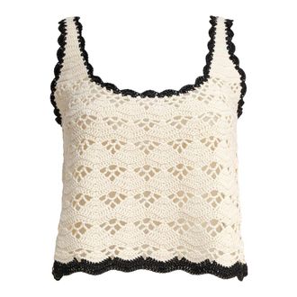 Zimmermann Beiger H&auml;kel Tanktop Aw25 - - Tops - Damen - Beige - M