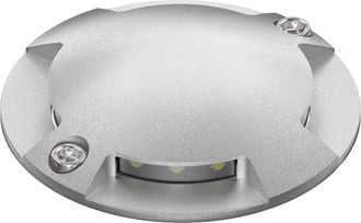 LEDs Com LED Bodenleuchte, Wegmarkierung BUNDA für außen, IP67, 4-flammig, aluminium, rund, 70mm Ø, kaltweiß