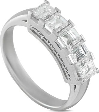 Luxury Bazaar bague en platine à diamants - Argent