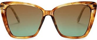 Sojos Lunettes De Soleil Vintage OEil de Chat Pour Femmes Mode Rétro Lunettes de Soleil Polarisées Carrées Taille SJ2206