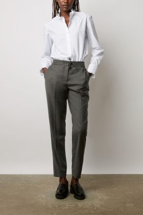 Gerard Darel Pantalon en laine fine &eacute;lastiqu&eacute; &agrave; la taille - ELINDA - Gris Chin&eacute;