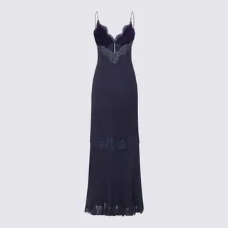 Self Portrait Womens Dresses Navy _rayon