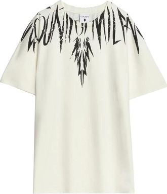Marcelo Burlon Homme, Tops, Blanc, Taille: M T-Shirt en jersey