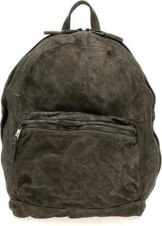Giorgio Brato Homme, Sacs, Gris, Taille: ONE Size Frosted Lambskin Backpack