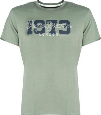 Pepe Jeans London Andres 1973 T-Shirt - - Tops - Herren - Gr&uuml;n - 2XL
