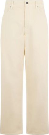Stone Island Homme, Jeans, Beige, Taille: W34 Pantalon ample et droit en coton