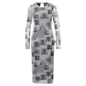 HUGO BOSS Bodycon Kleid f&uuml;r Damen, Rundhalsausschnitt, Lang&auml;rmlig (Schwarz)