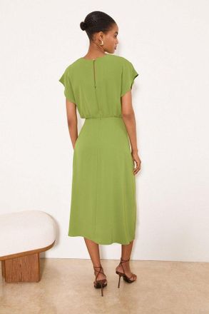 Lipsy Midikleid Lipsy Kurz&auml;rmeliges Blousonkleid in Midil&auml;nge (1-tlg)