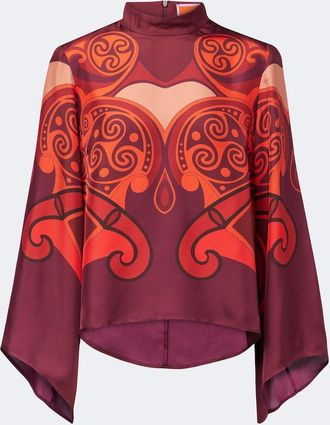 La DoubleJ Top Make An Exit aus Seiden-Twill
